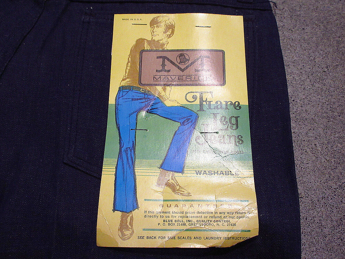 ビンテージ70's○DEADSTOCK MAVERICKデニムフレアパンツ表記W29 ビンテージ70's○DEADSTOCK MAVERICKデニムフレアパンツ表記W29