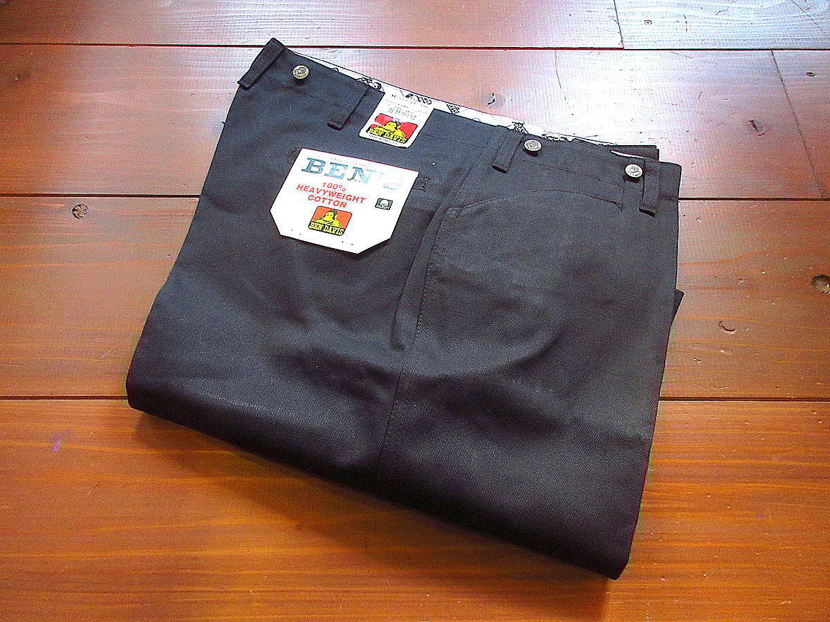 ビンテージ90's○DEADSTOCK BEN DAVISコットンワークパンツ黒 ビンテージ90's○DEADSTOCK BEN DAVISコットンワークパンツ黒