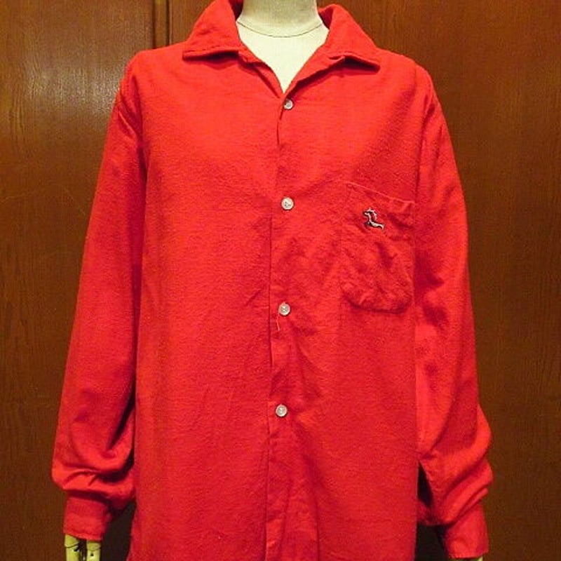 ビンテージ50's60's○B.V.D.トナカイワンポイント刺繍フランネル ビンテージ50's60's○B.V.D.トナカイワンポイント刺繍フランネル