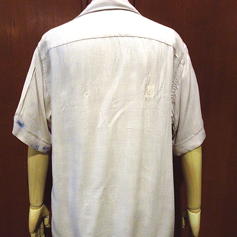 ビンテージ50's○McCalレーヨンループカラーシャツsize M ビンテージ50's○McCalレーヨンループカラーシャツsize M