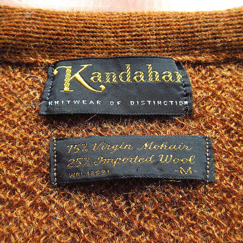 ビンテージ60's○Kandahar Vネックモヘアセーター茶size M ビンテージ60's○Kandahar Vネックモヘアセーター茶size M