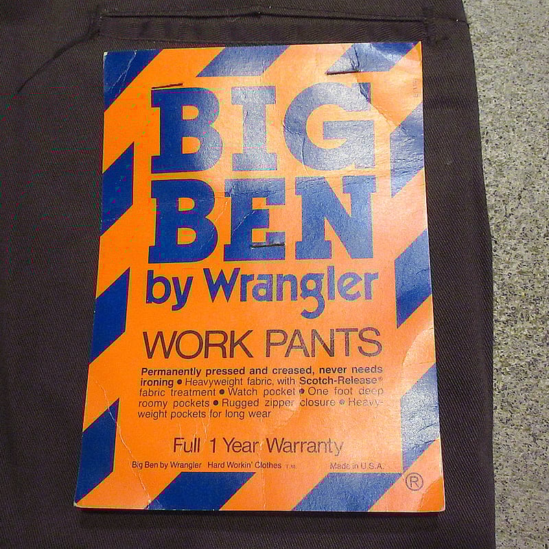 ビンテージ70's80's○DEADSTOCK BIG BENワークパンツ表記W36 L34 ビンテージ70's80's○DEADSTOCK BIG BENワークパンツ表記W36 L34