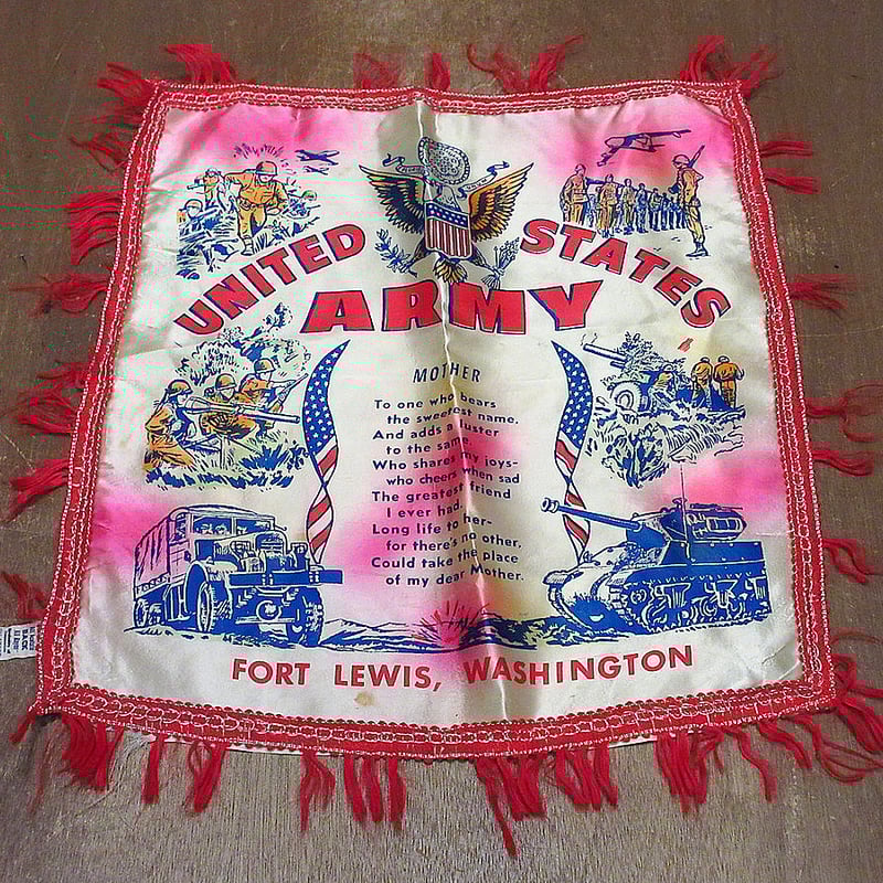 ビンテージ60's○U.S.ARMYスーベニアピローケース○231119i6 ビンテージ60's○U.S.ARMYスーベニアピローケース○231119i6