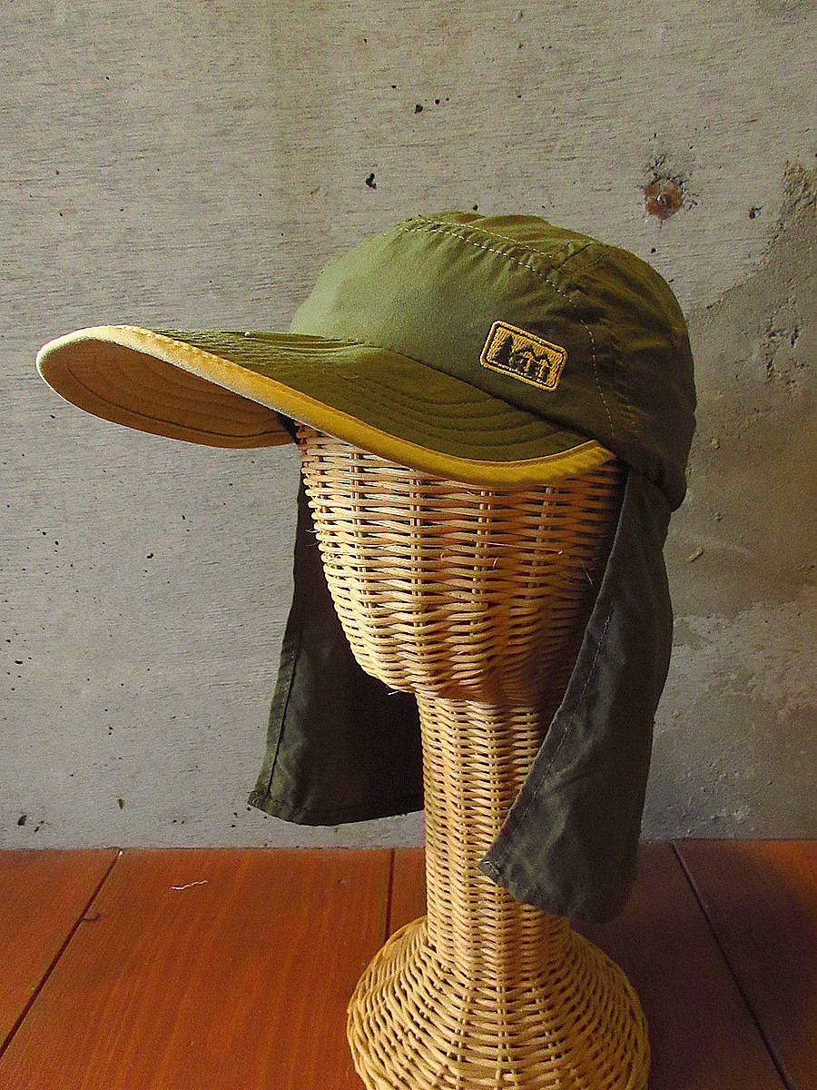 ビンテージ90's○REIナイロンフィッシングキャップ オリーブ ビンテージ90's○REIナイロンフィッシングキャップ オリーブ