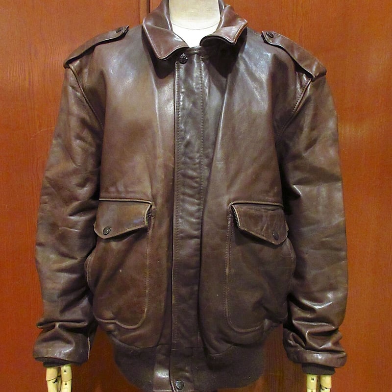 ビンテージ80's90's○Schott A-2タイプレザージャケット茶 ビンテージ80's90's○Schott A-2タイプレザージャケット茶