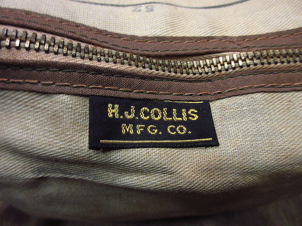 ビンテージ50’s M.J.COLLIS MFG.CO.フィッシングバッグ カーキ 24040...