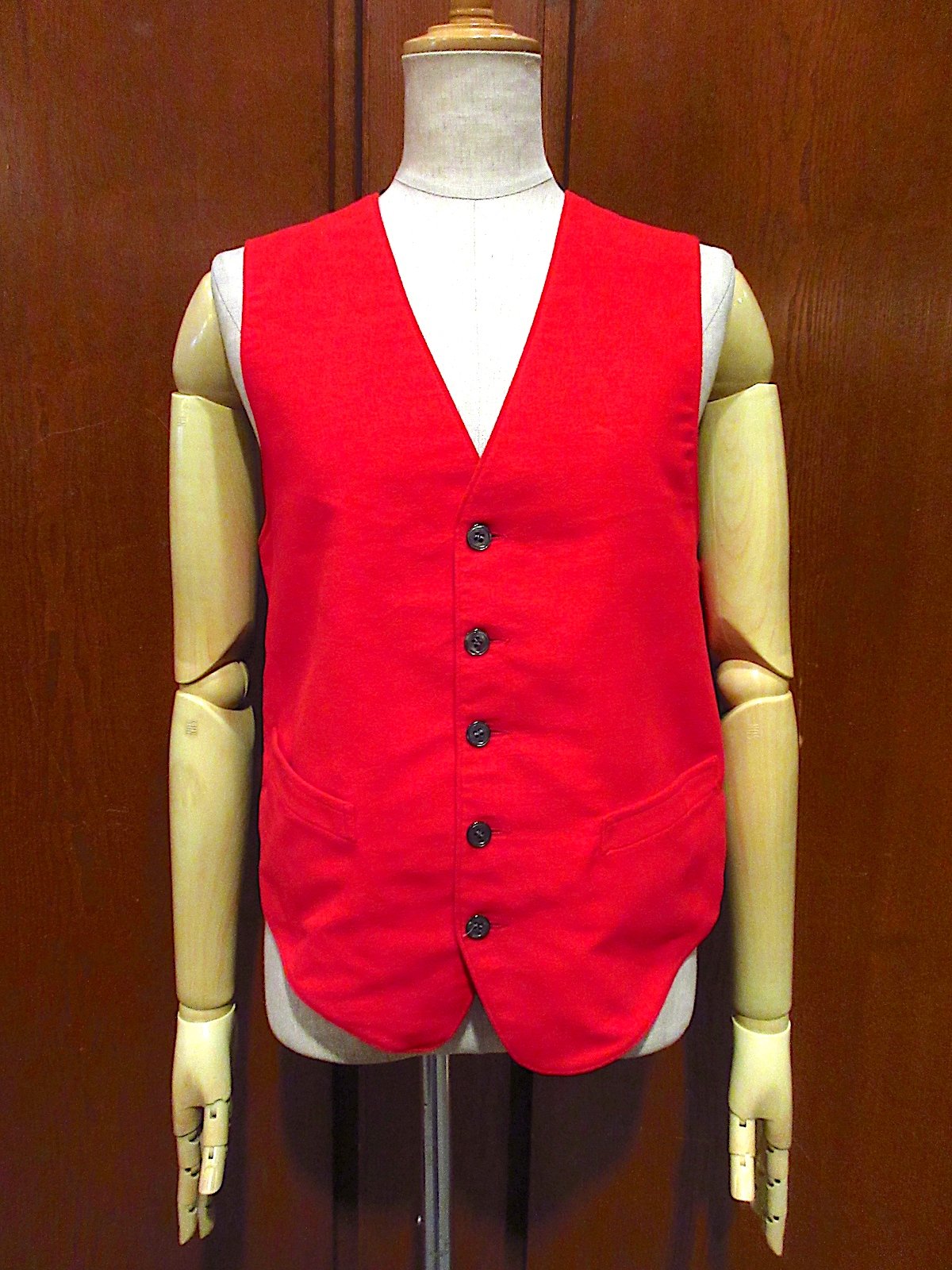ビンテージ50's60's○DEADSTOCK赤無地×チェック柄リバーシブル ビンテージ50's60's○DEADSTOCK赤無地×チェック柄リバーシブル