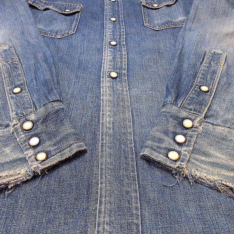 ビンテージ50's○Levi'sショートホーンデニムウエスタンシャツ ビンテージ50's○Levi'sショートホーンデニムウエスタンシャツ