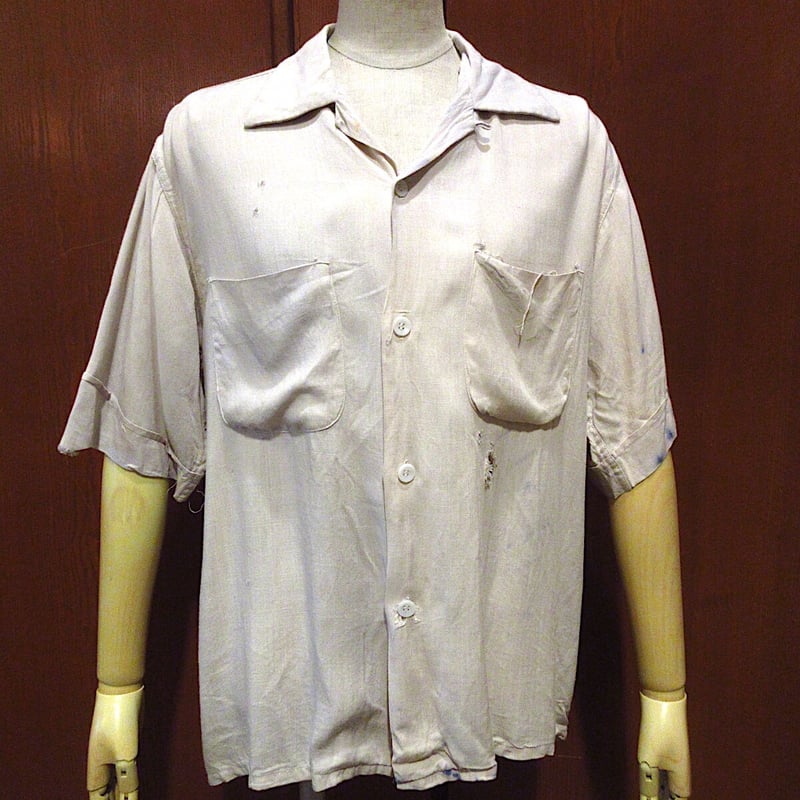 ビンテージ50's○McCalレーヨンループカラーシャツsize M ビンテージ50's○McCalレーヨンループカラーシャツsize M