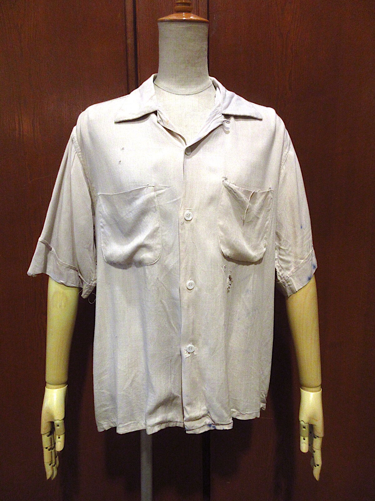 ビンテージ50's○McCalレーヨンループカラーシャツsize M ビンテージ50's○McCalレーヨンループカラーシャツsize M