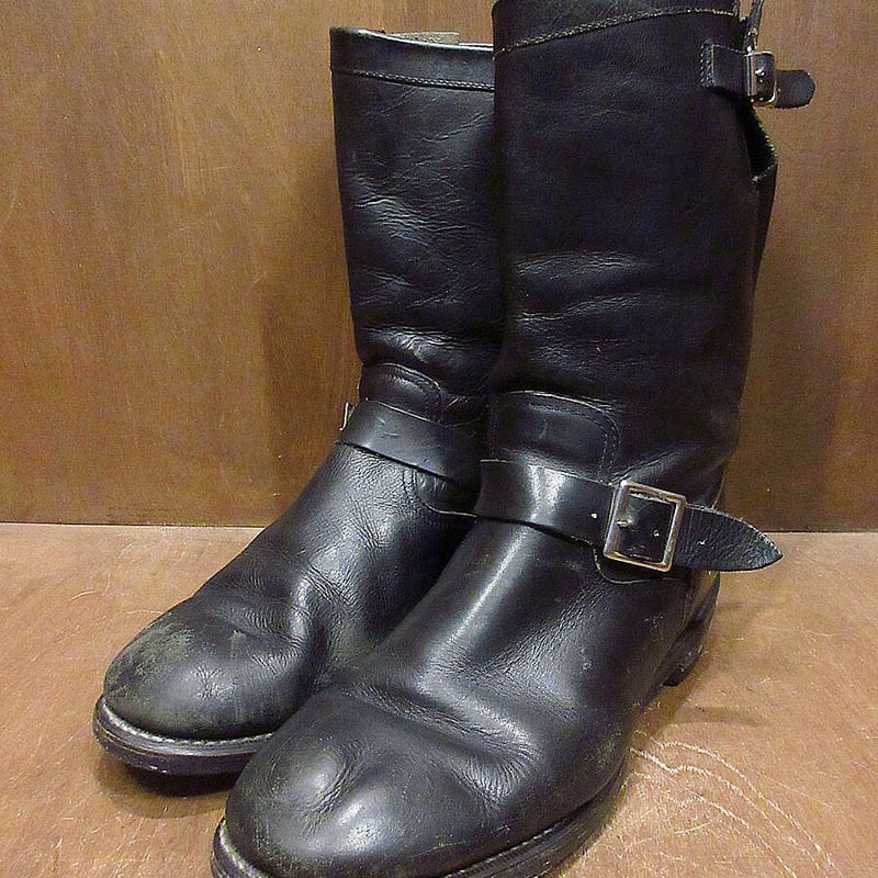 ビンテージ70's○Georgiaエンジニアブーツ黒○221225j1-m-bt ビンテージ70's○Georgiaエンジニアブーツ黒○221225j1-m-bt