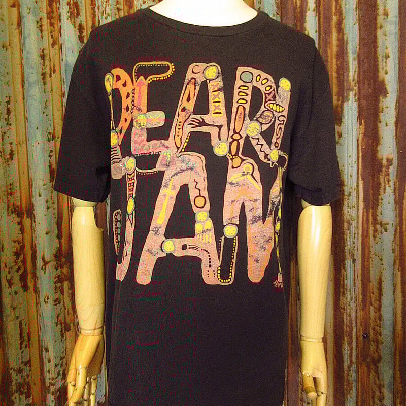 ビンテージ90's○PEARL JAM music for rhinosプリントTシャツ黒si ビンテージ90's○PEARL JAM music for rhinosプリントTシャツ黒si