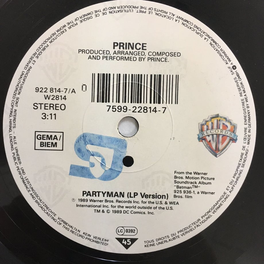 PRINCE / Partyman | ACTION TIME VISION
