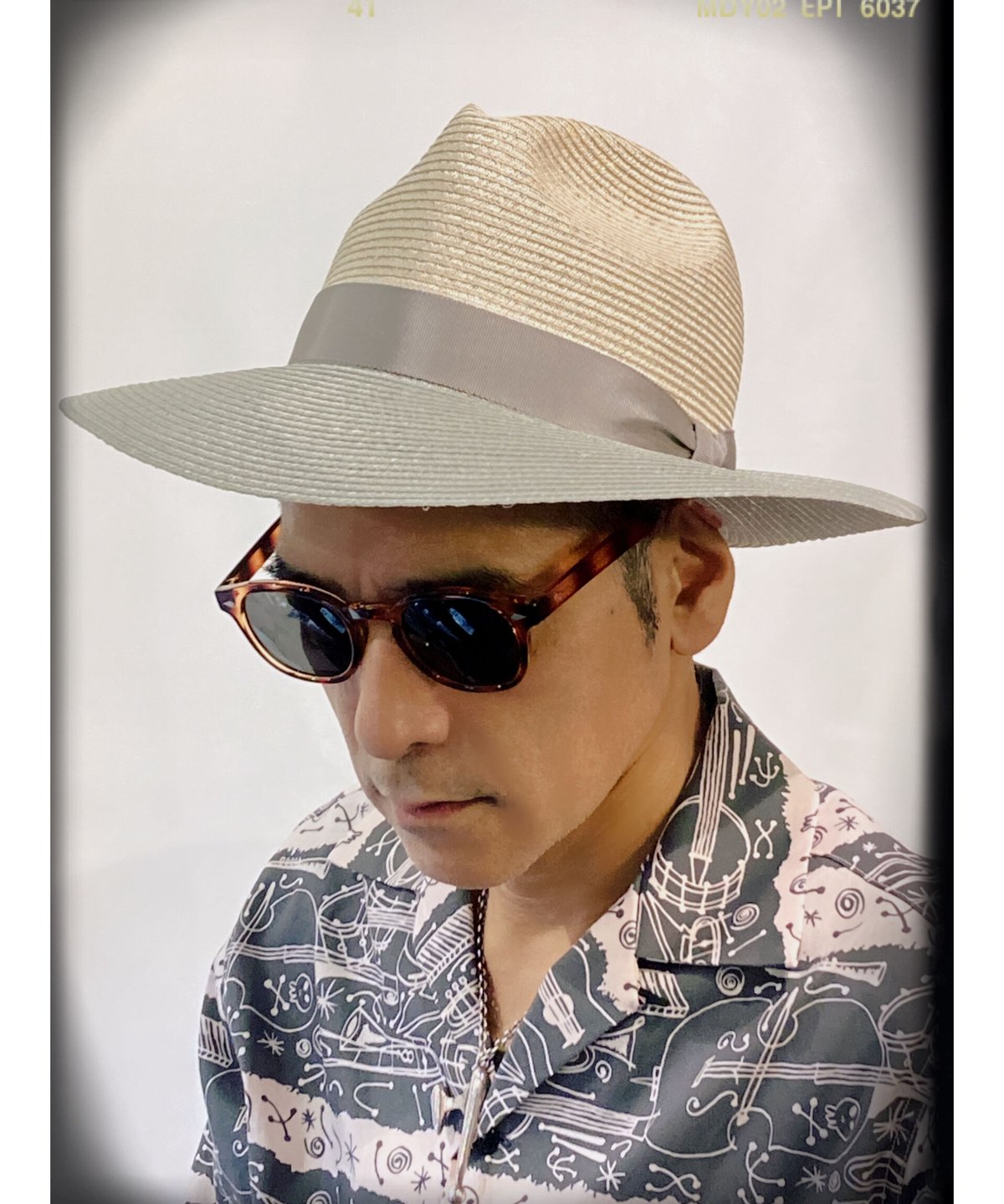 Two Tone Linen Wide Blade Hat（Edo Hat）【EDHT-581...