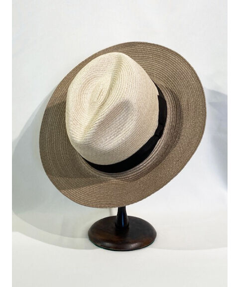 Two Tone Linen Wide Blade Hat（Edo Hat）【EDHT-581...