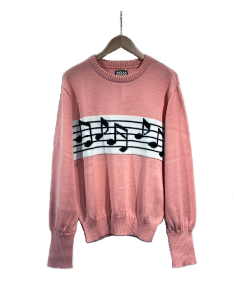 Musical Note (Men's) Wool Knit Sweater 2024【SVY...