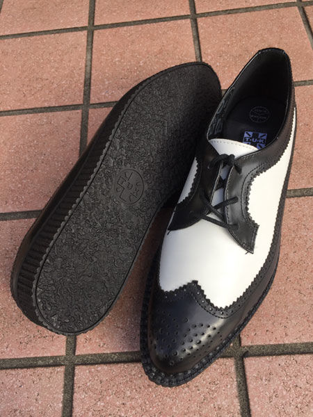 Black and White Pointed Brogue Creeper【A8643】