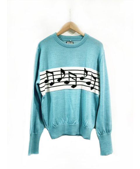 Musical Note (Men's) Wool Knit Sweater 2024【SVY...