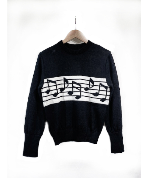 Musical Note (Ladies) Wool Knit Sweater 2024【SV...