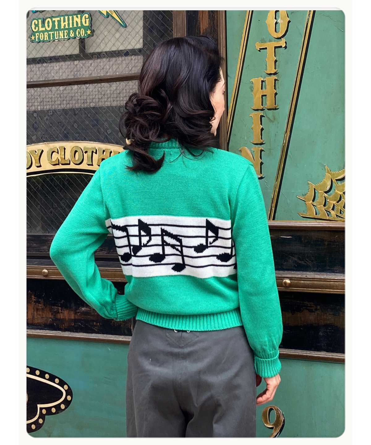 Musical Note (Ladies) Wool Knit Sweater 2024【SV...