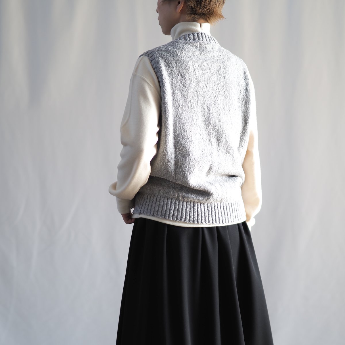 【期間限定価格】 ガラ紡ニットベスト KTG-002 [ コットン ] | 新見本工場 オン...