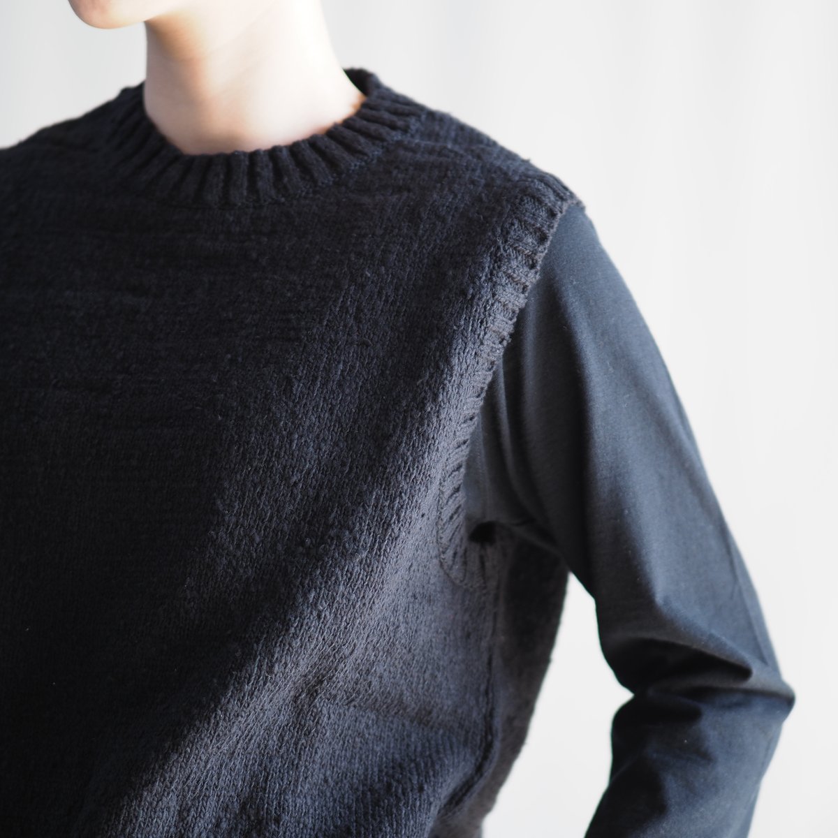 【期間限定価格】 ガラ紡ニットベスト KTG-002 [ コットン ] | 新見本工場 オン...