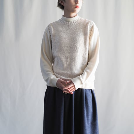 【期間限定価格】 ガラ紡ニットベスト KTG-002 [ コットン ] | 新見本工場 オン...