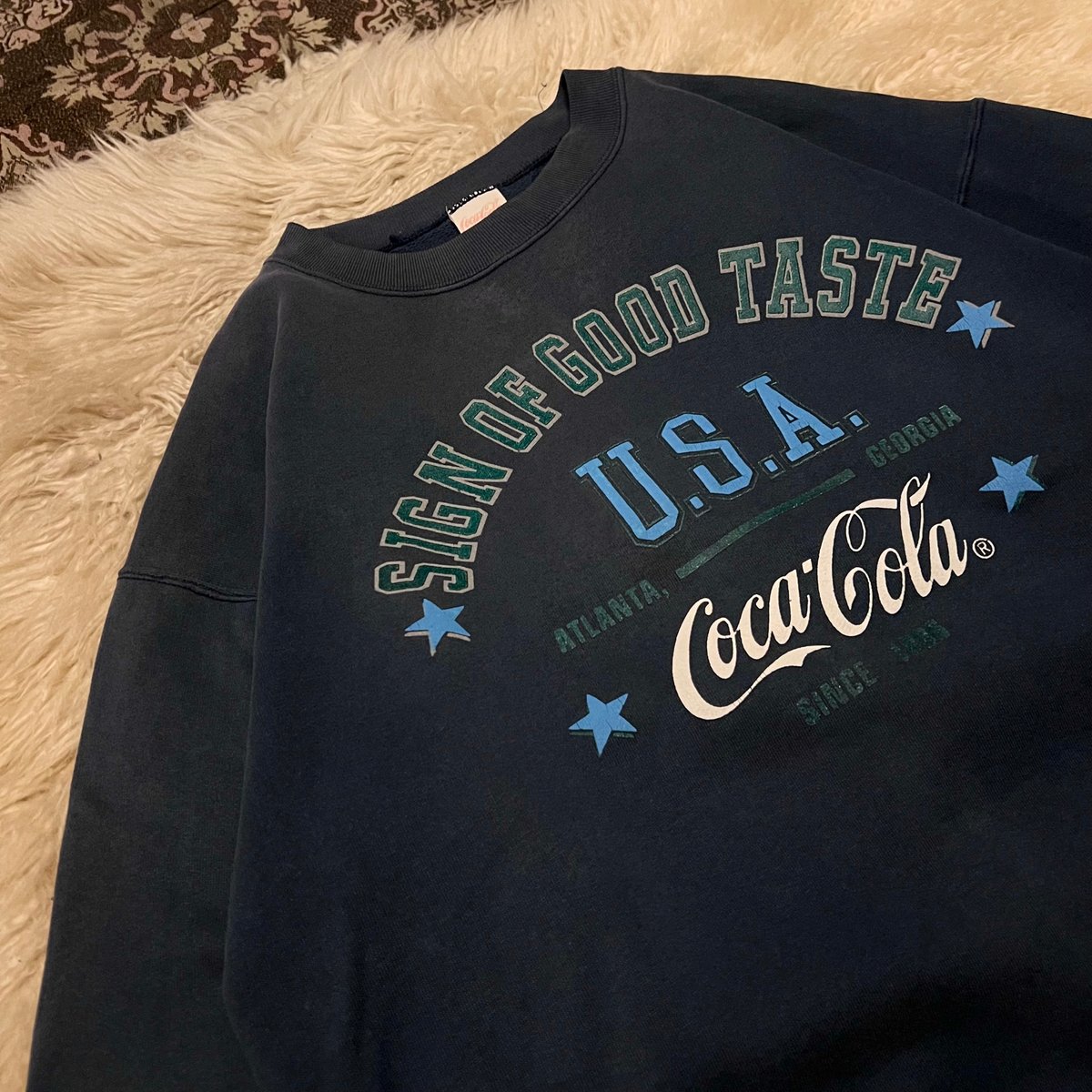 90s “Coca Cola” print sweat 】 | Skeleton Lamp