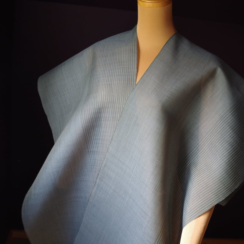 反物 能登上布 青鈍色光陰縞 | 野の草 反物 能登上布 青鈍色光陰縞 | 野の草