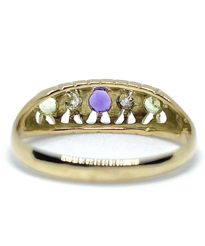 Amethyst Peridot Diamond - Suffregettes ring | Amethyst Peridot Diamond - Suffregettes ring |
