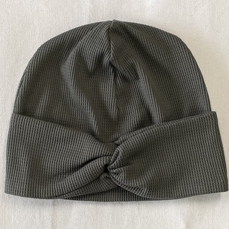 医療用ニット帽子 ターバン風ニット帽子 ワッフル生地 女性用 医療用ニット帽子 ターバン風ニット帽子 ワッフル生地 女性用