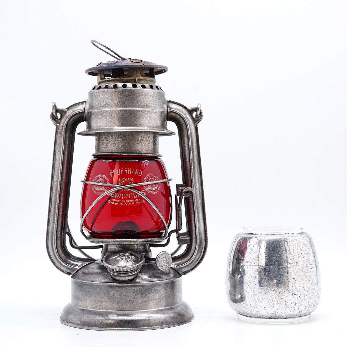 FEUERHAND Nr. 375 Reflector Red and Clear Globe...