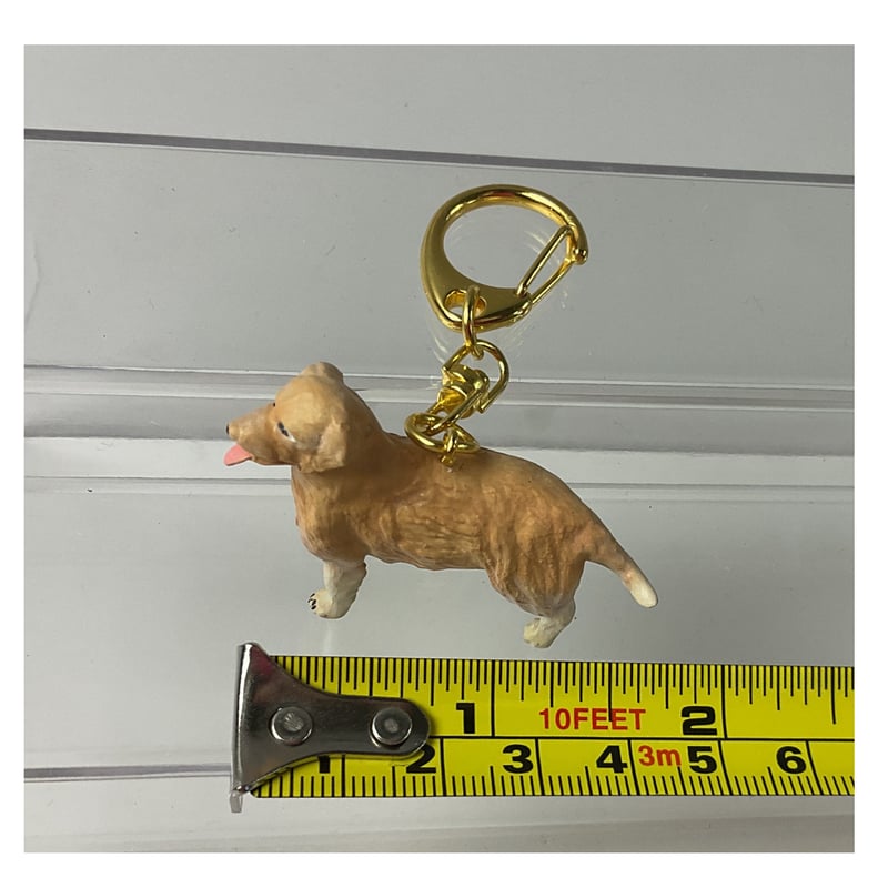 樹脂製 犬置物 ゴールデンレトリバー キーホルダー | Haniibaaz 樹脂製 犬置物 ゴールデンレトリバー キーホルダー | Haniibaaz