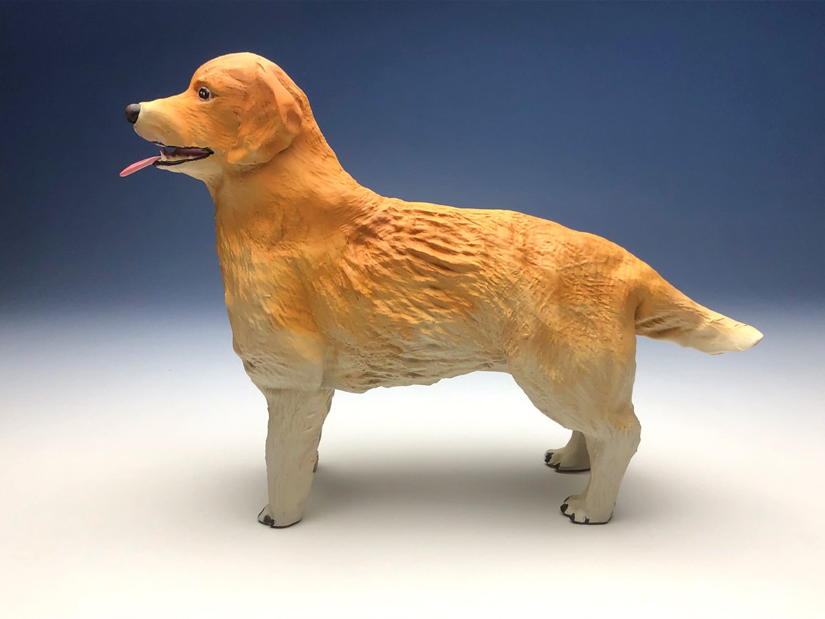 樹脂製 犬置物 ゴールデンレトリバー ドッグフィギュア レジン 樹脂製 犬置物 ゴールデンレトリバー ドッグフィギュア レジン