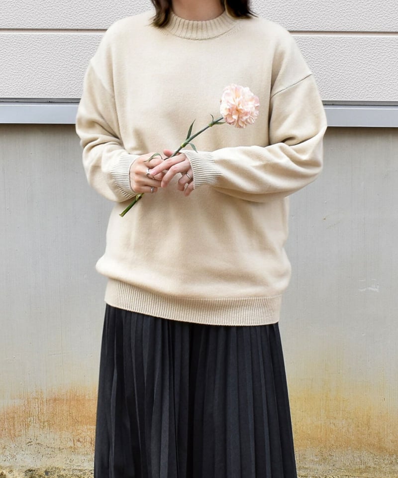 洗えるカシミヤニット(ecru) | 日本製の洗えるニット|onde 洗えるカシミヤニット(ecru) | 日本製の洗えるニット|onde