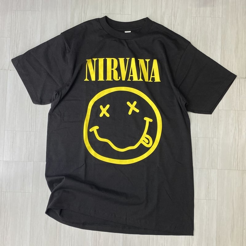 LA発 Nirvana ニルヴァーナ 半袖 ヘビーウェイト Tシャツ 黒 LA発 Nirvana ニルヴァーナ 半袖 ヘビーウェイト Tシャツ 黒