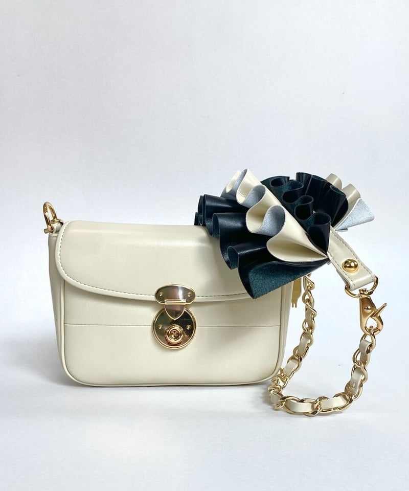 3WAY FRILL POCHETTE SIZE:S(チェーンショルダー) | tortoago 3WAY FRILL POCHETTE SIZE:S(チェーンショルダー) | tortoago