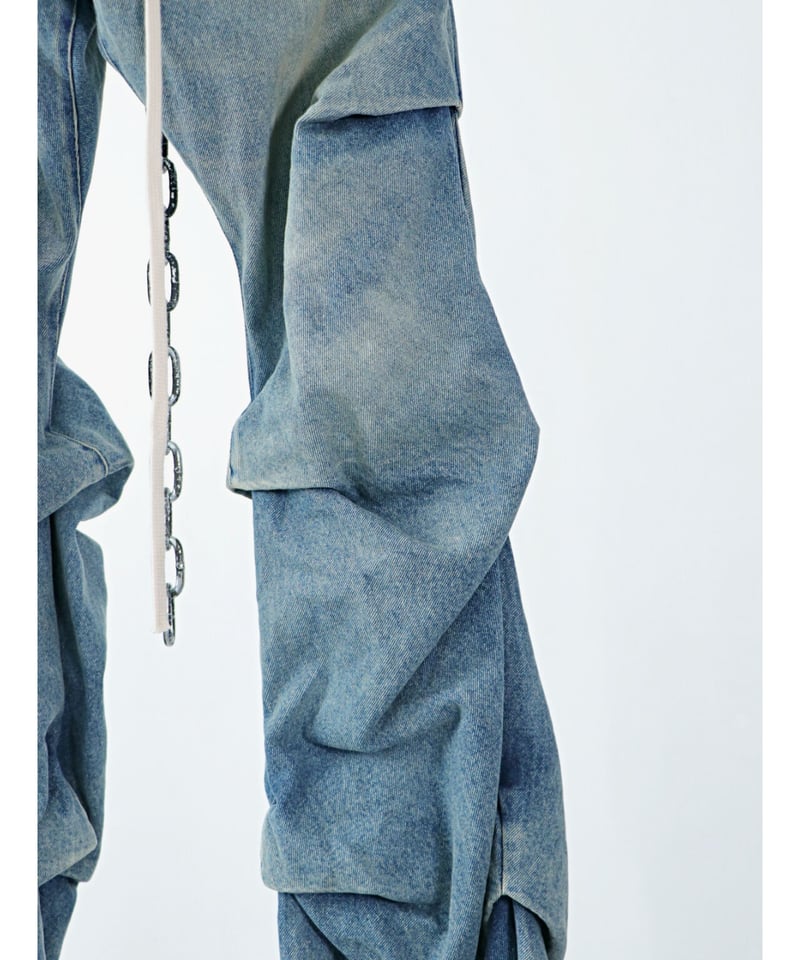 A.F ARTEFACT / ag-8060 / Denim Tuck Slim Baggy A.F ARTEFACT / ag-8060 / Denim Tuck Slim Baggy