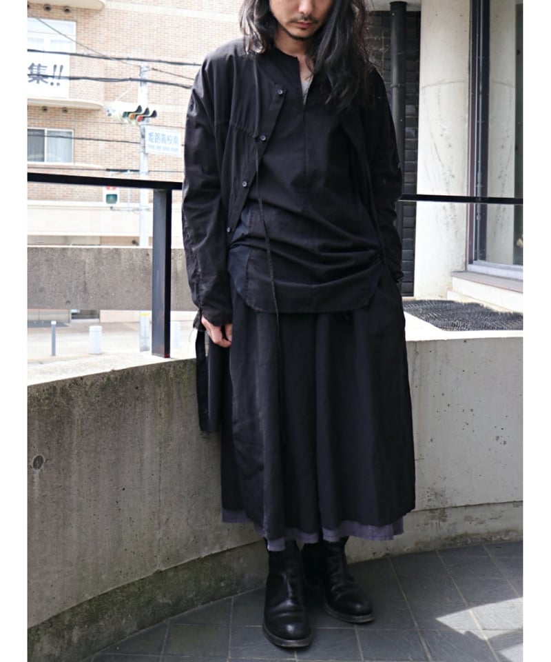 kujaku / P-629 / Wide Half Pants / black | Owls kujaku / P-629 / Wide Half Pants / black | Owls