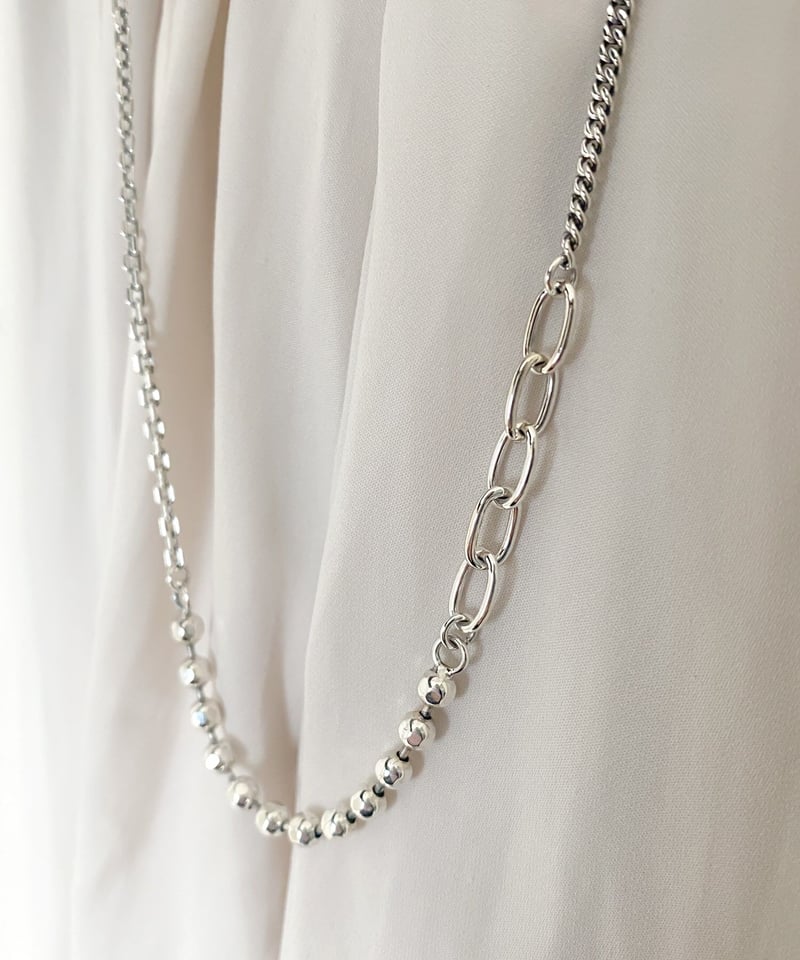 THEATER コンビネーションチェーンシルバーネックレス TRN-011 THEATER コンビネーションチェーンシルバーネックレス TRN-011
