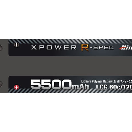 XPOWER R-SPEC Li-Po 7.4V 5500mAh LCG 60C/120C ...