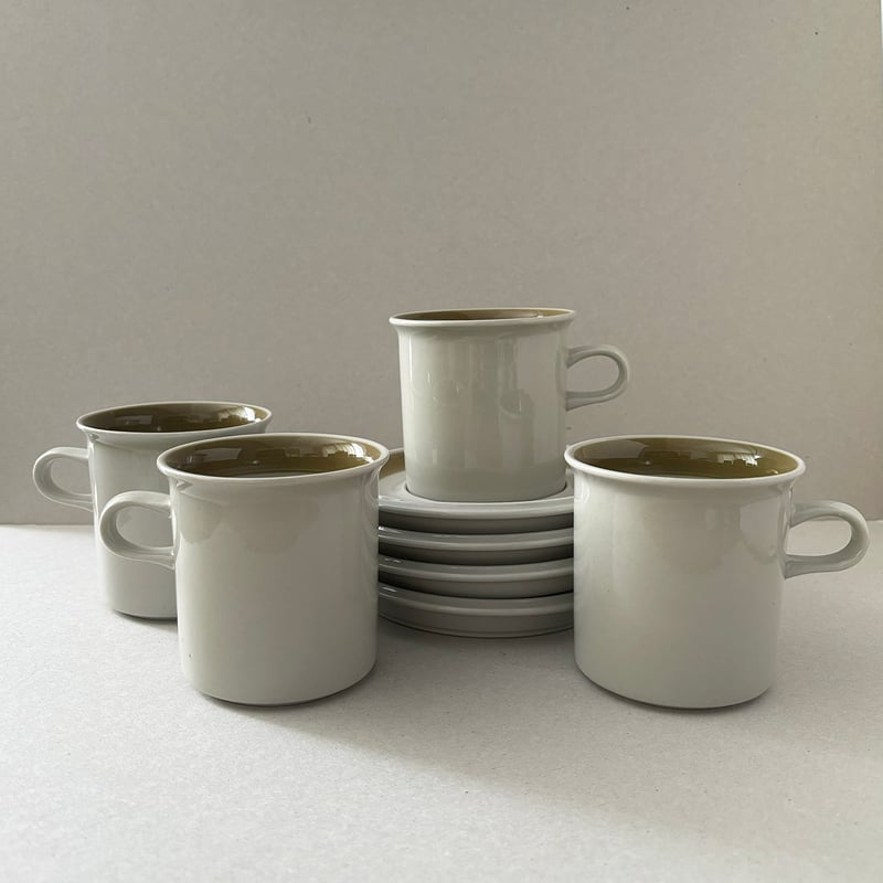 arabia oliivi cocoa cup and saucer | retro number arabia oliivi cocoa cup and saucer | retro number