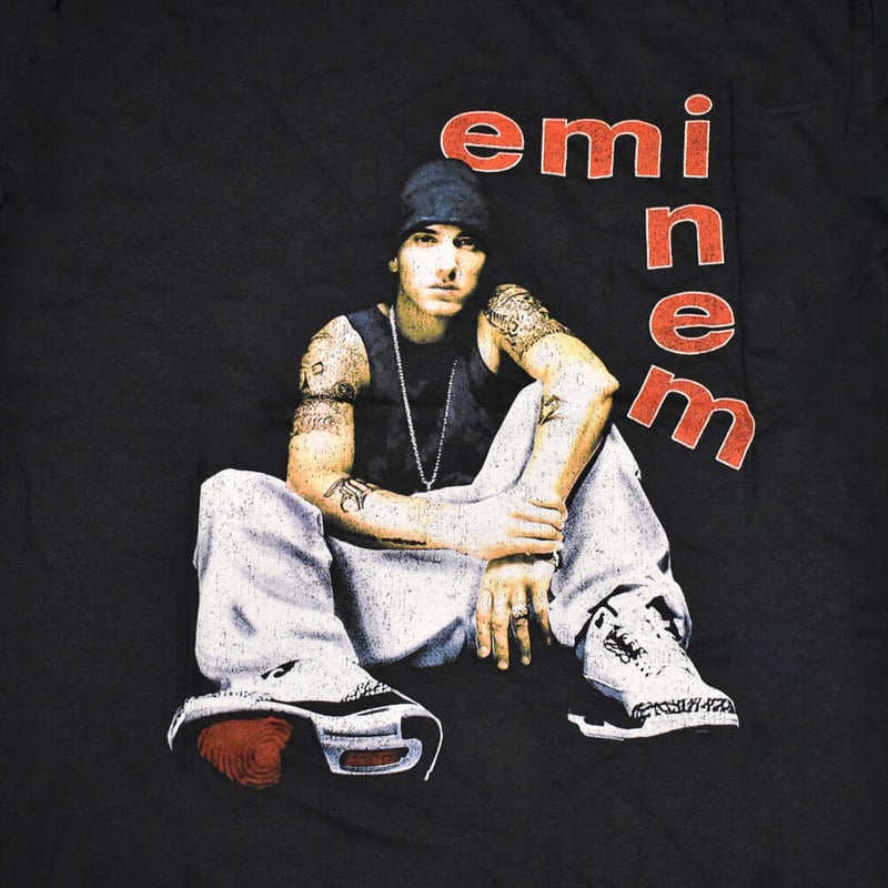 EMINEM エミネム Tシャツ ラップTシャツ ブラック LETTERS S/S EMINEM エミネム Tシャツ ラップTシャツ ブラック LETTERS S/S