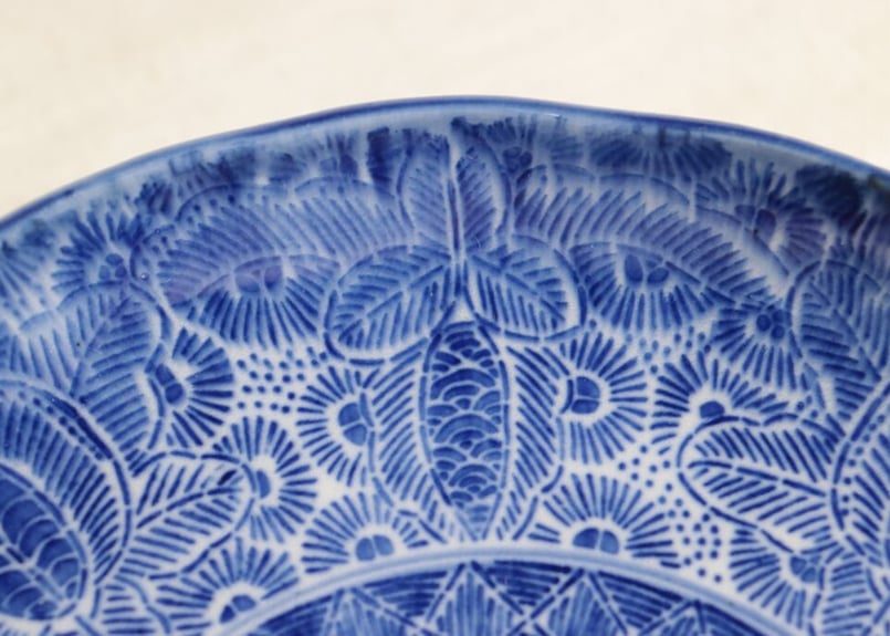 明治前期紙刷八方牡丹図7寸皿 | 吉祥寺PukuPuku 明治前期紙刷八方牡丹図7寸皿 | 吉祥寺PukuPuku