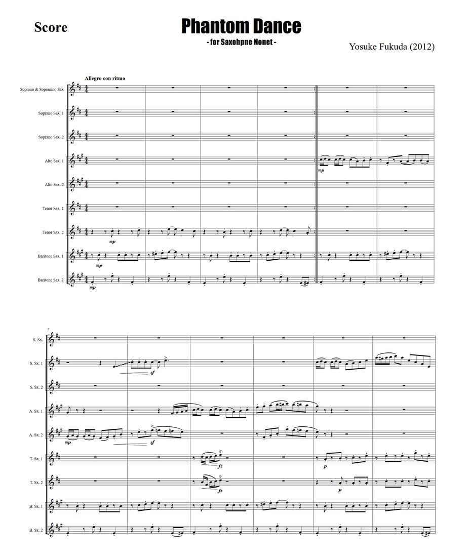 Phantom Dance (Nonet) / Yosuke Fukuda ファントム・ダンス...