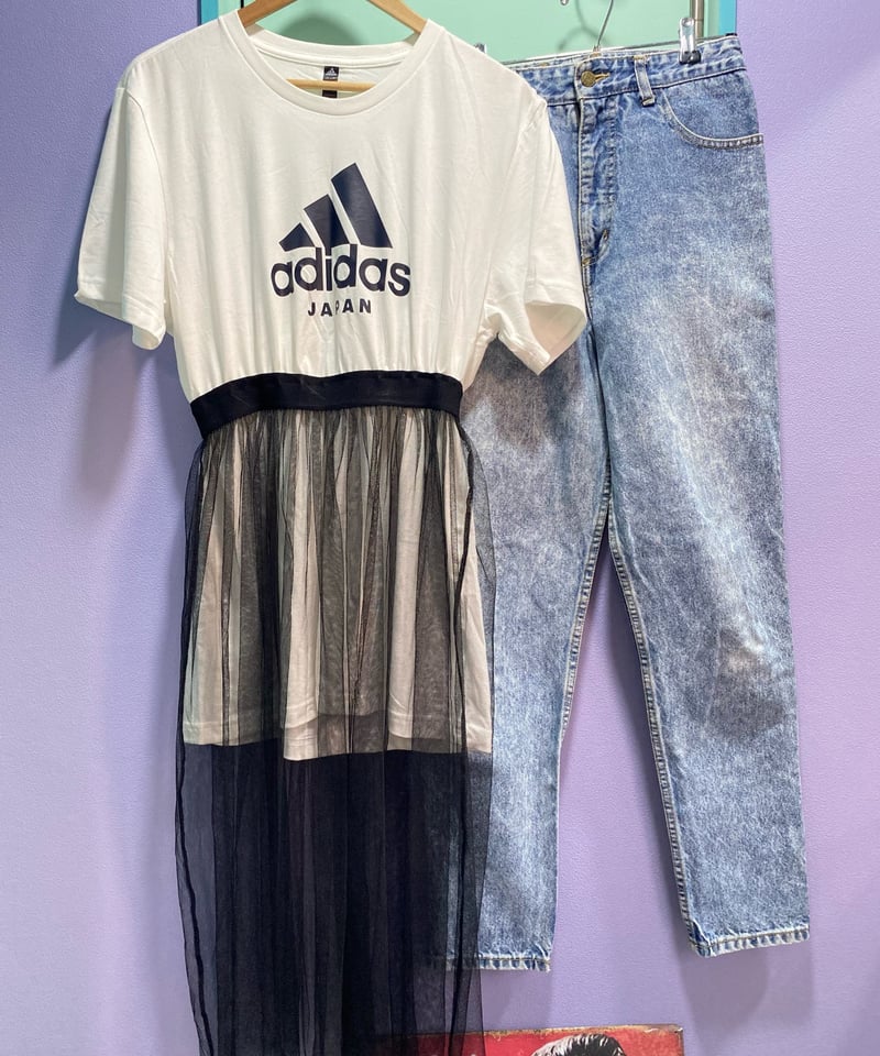 remake/adidas black tulle one-piece | 古着屋 BIG B remake/adidas black tulle one-piece | 古着屋 BIG B