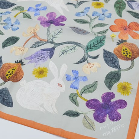 Plants-Rabbits handkerchief | Rabbit design sto...