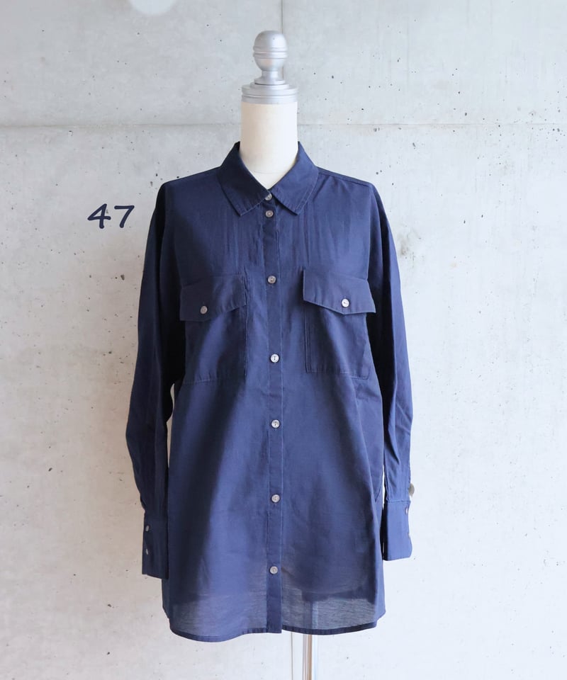 etre relie】綿ナイロンデニムライクシャツ / 151309 | etre relie