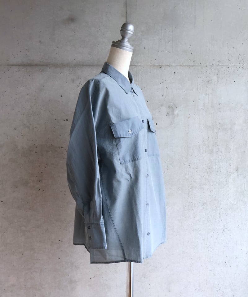etre relie】綿ナイロンデニムライクシャツ / 151309 | etre relie