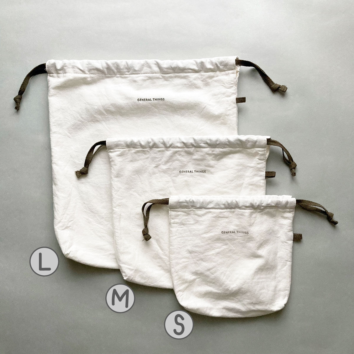 きんちゃく 中 "FKS" 福島 刺繍 | GENERAL THINGS